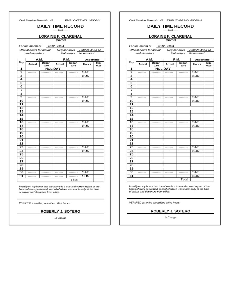 Daily_Time_Record_DTR1 | PDF | Judge | Public Law