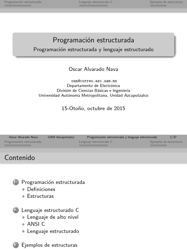 Pe 09 Estructurado Imp | PDF | Lenguaje de programación | Programación ...
