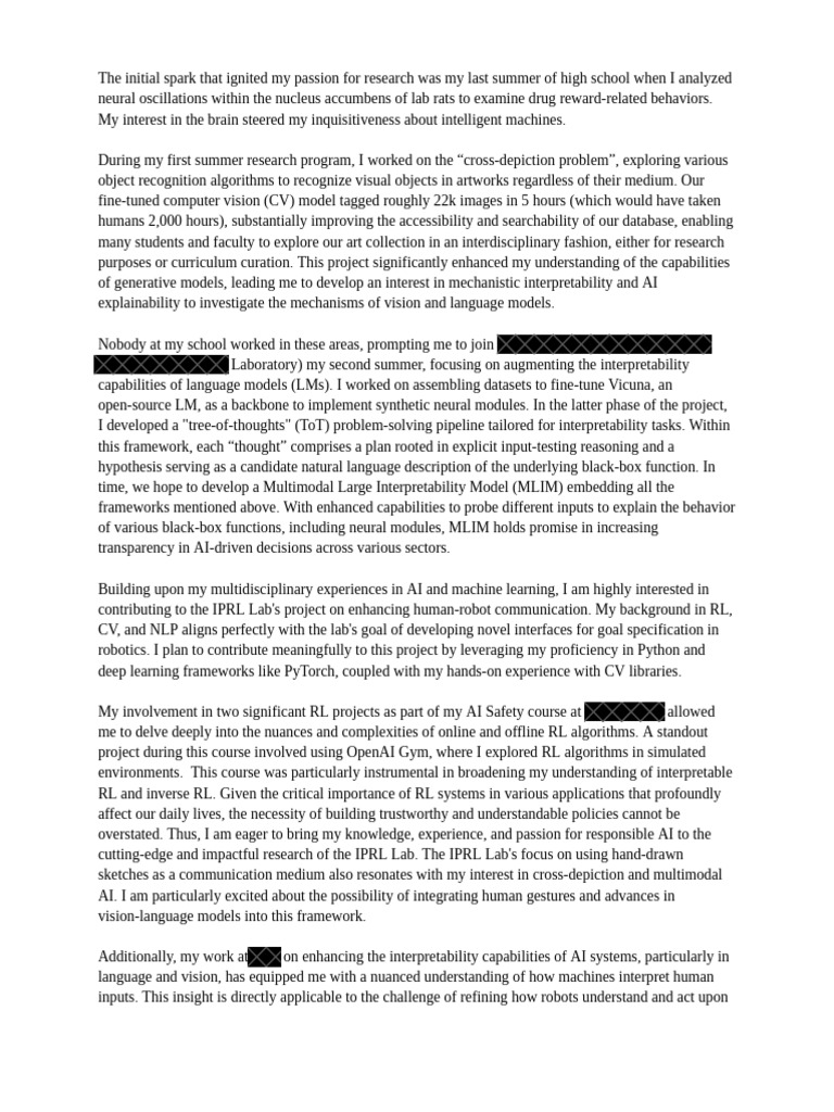Statement of Purpose - Exemplar 3 | PDF | Artificial Intelligence ...
