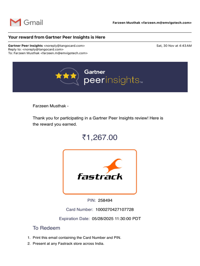 Fast Rack Voucher | PDF