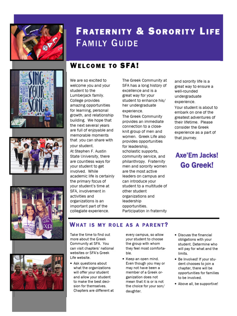 Greek Life Parent Guide | PDF | Fraternities And Sororities | Student Societies