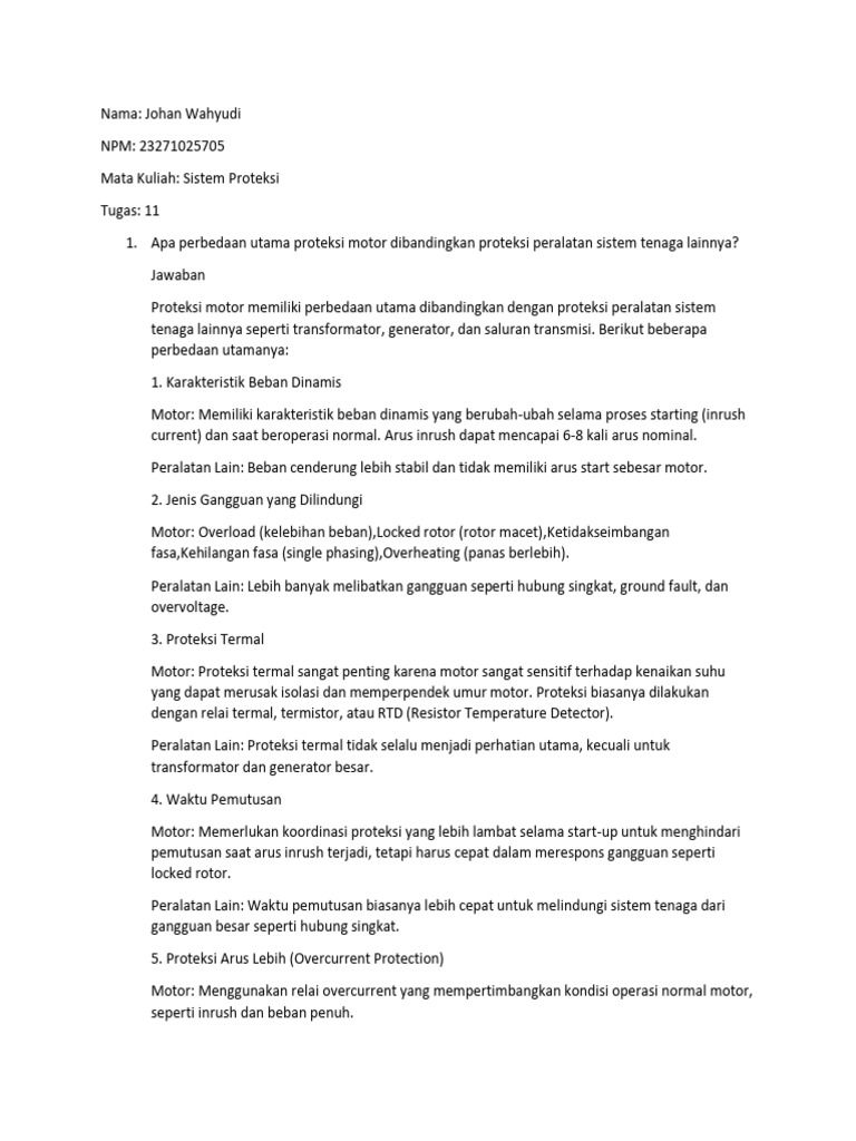 Sistem Proteksi Tugas 11 | PDF