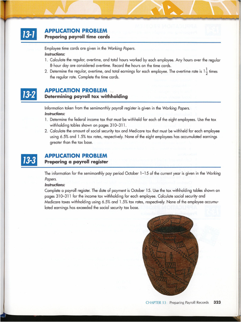 Chapter 13 Problems | PDF | Payroll Tax | Payroll