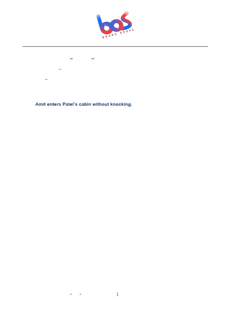 Audition Script for Mr. Patel | PDF