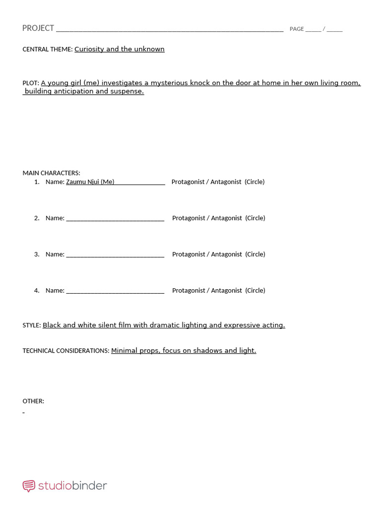 Storyboard Title Fillable | PDF