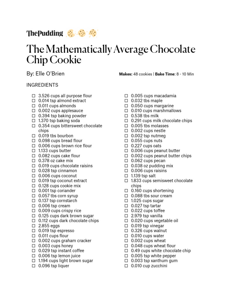 Average Cookie | PDF | Types Of Chocolate | Cakes