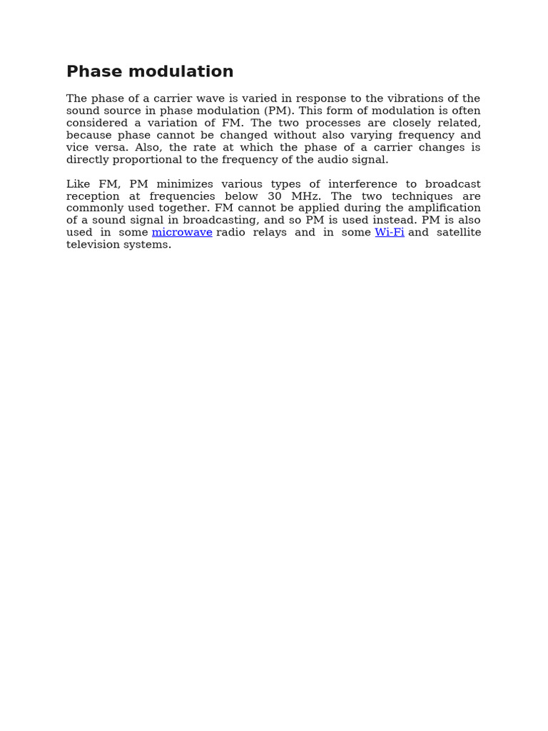 Phase Modulation | PDF