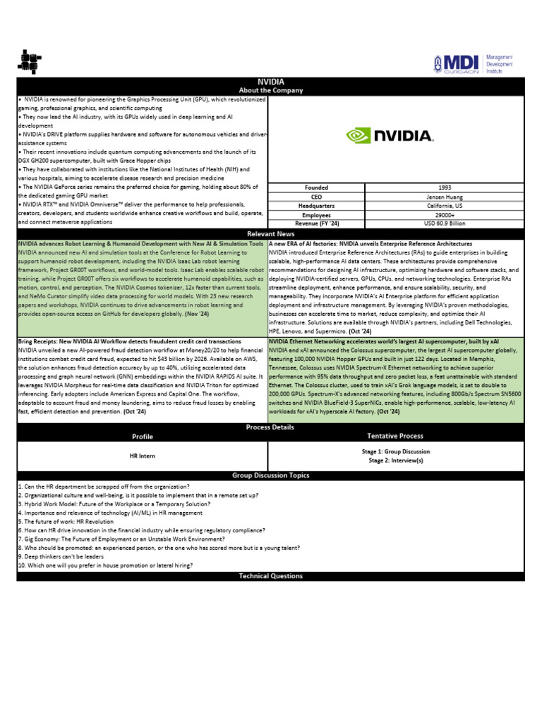 NVIDIA - Process Cheatsheet | PDF | Graphics Processing Unit ...