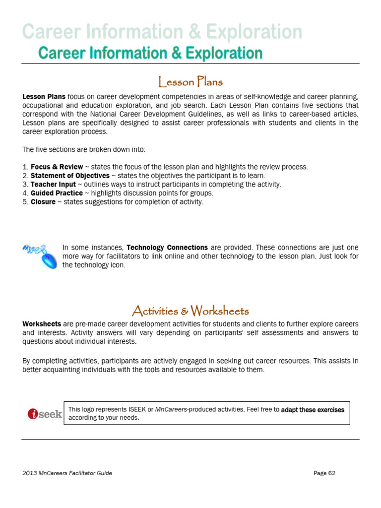 Career Activities1 13 | PDF | Lesson Plan | Employment