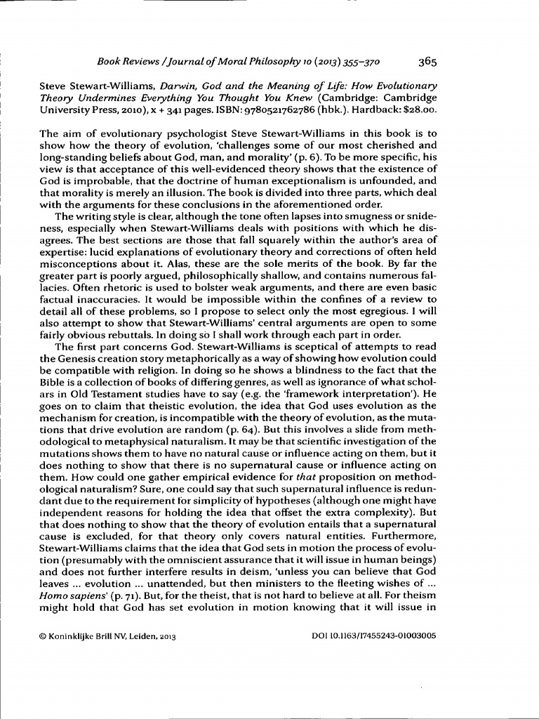 Book Reviews /journal of Moral Philosophy Lo (2013) 355-370 365 | PDF ...