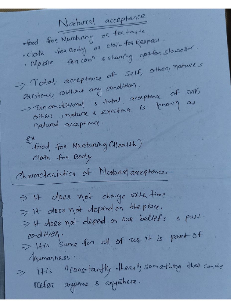 Natural Acceptance and Human & Animal Consciousness | PDF