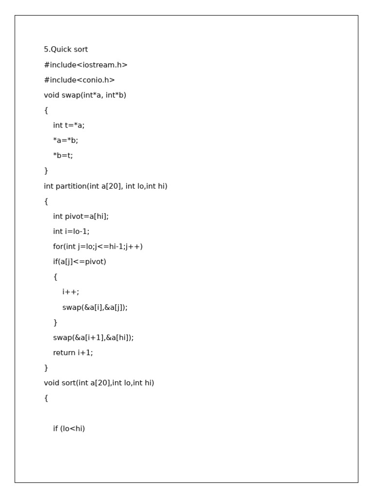 5.quick Sort | PDF
