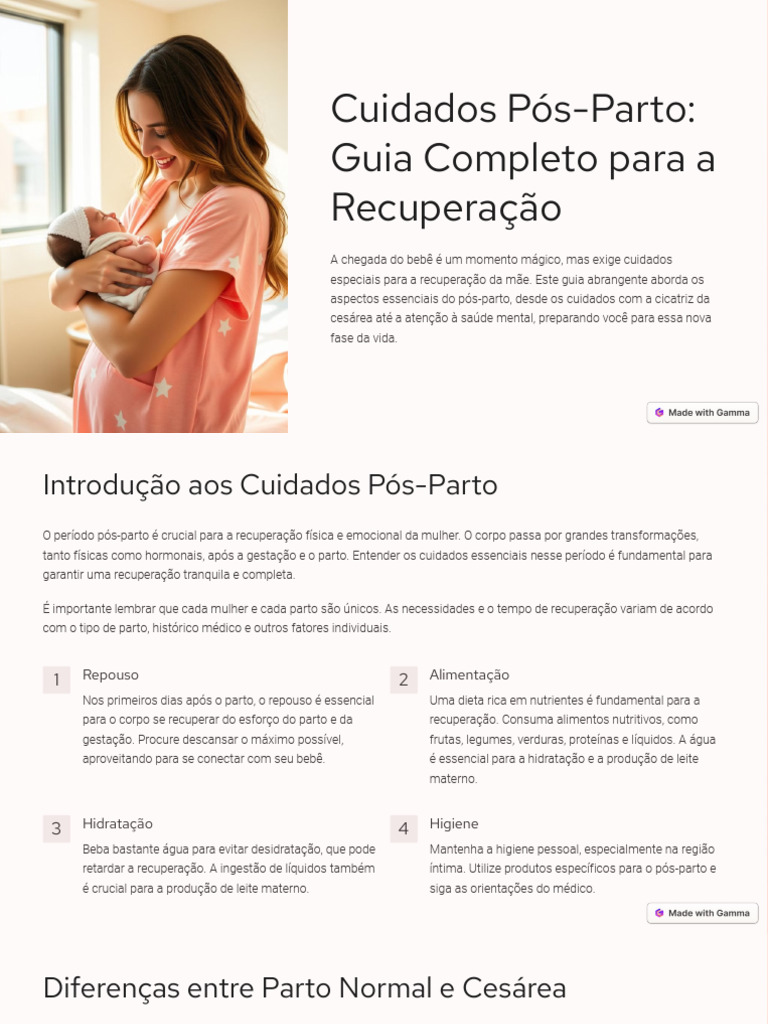 Bonus 01 Cuidados Pos Parto Cuidados Pos Parto Guia Completo para A ...