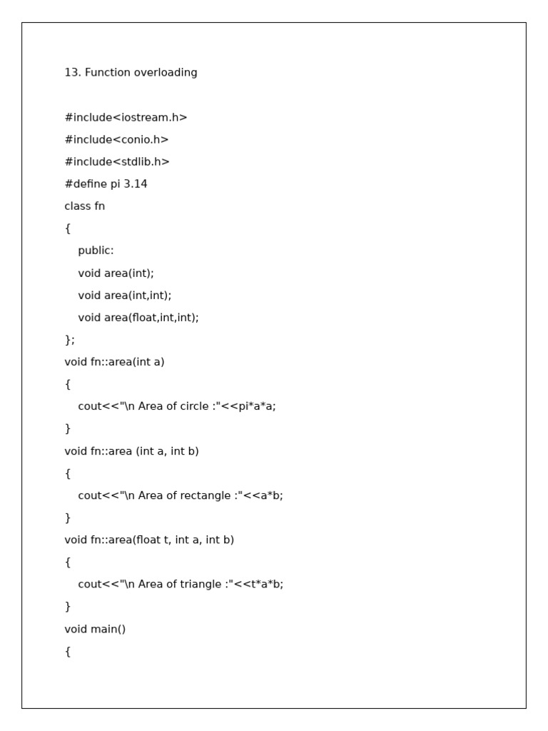 13.Function overloading | PDF