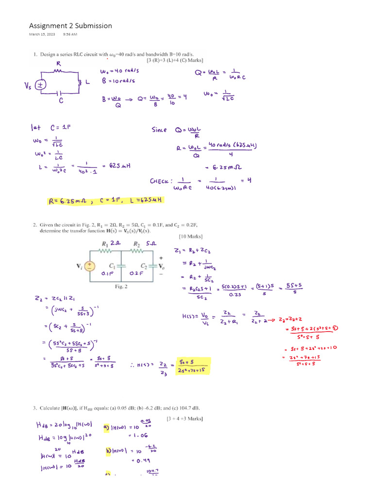 Assignment 2 Submission | PDF