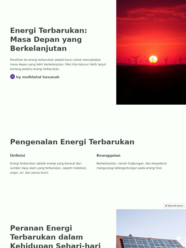 Energi-Terbarukan-Masa-Depan-yang-Berkelanjutan | PDF