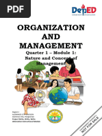 Organization and Management Quarter 1 Week 1 | PDF | Leadership | Learning