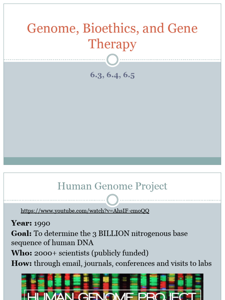 Genome Sequencing and Bioethics Overview | PDF | Human Genome | Gene