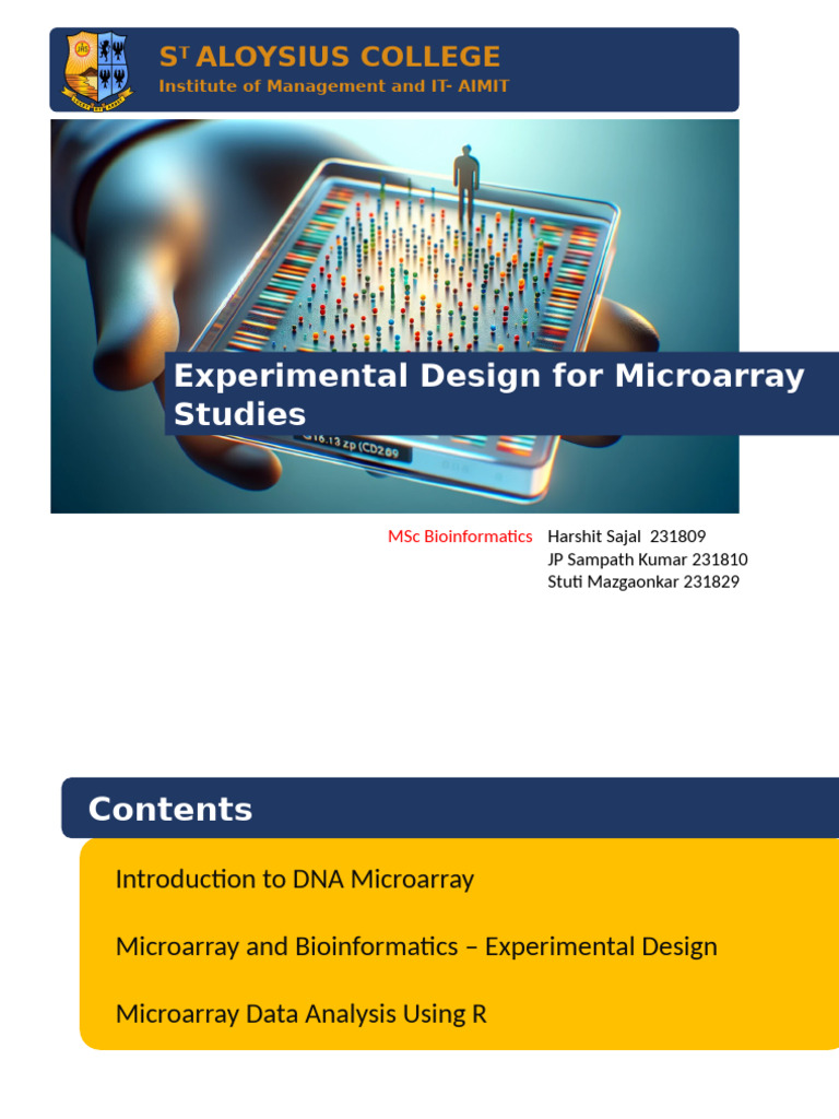 Microarray Experimental Design Guide | PDF | Dna Microarray ...