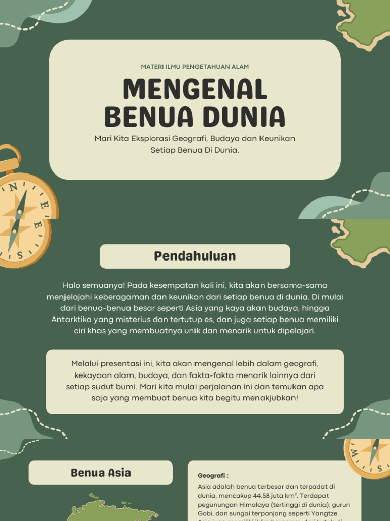 Mengenal 6 Benua di Dunia | PDF