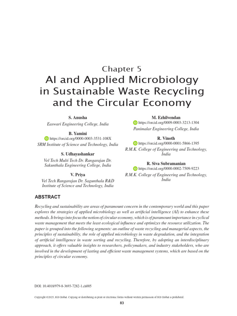 AI and Applied Microbiology | PDF | Waste | Waste Management