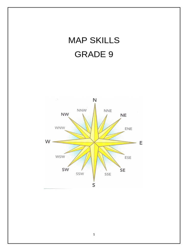 Map skills grade 9 | PDF | Contour Line | Topography