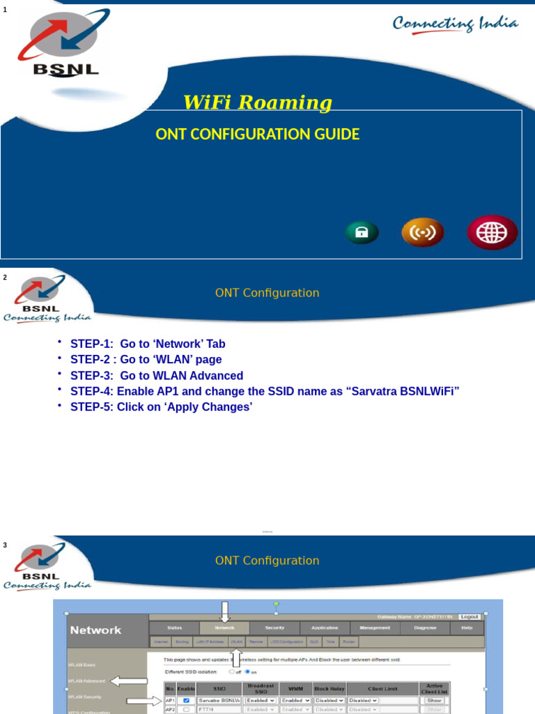 WiFi Roaming ONTConfigurationGuide | PDF