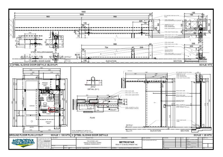 A8-Steel Sliding Door Details | PDF | Door | Architectural Elements