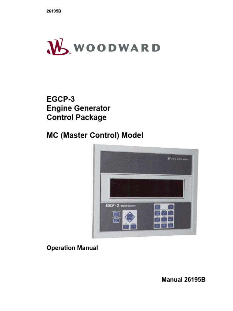 EGCP-3 Engine Generator Control Package MC (Master Control) Model | PDF ...