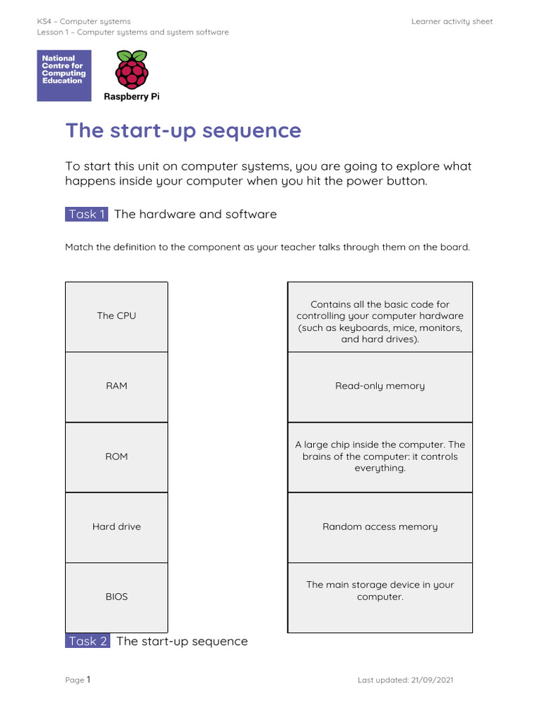 A3 The start-up sequence | PDF | Bios | Computer Data Storage