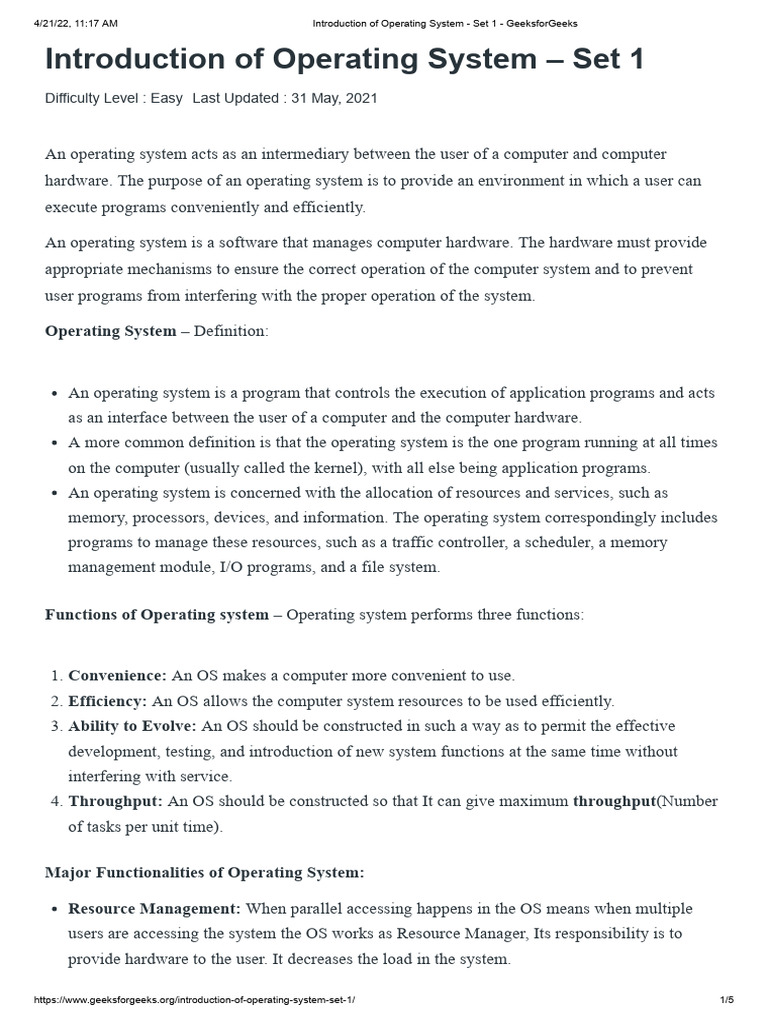 1.1.2 - Introduction of Operating System - 20220817 - 090404 | PDF ...
