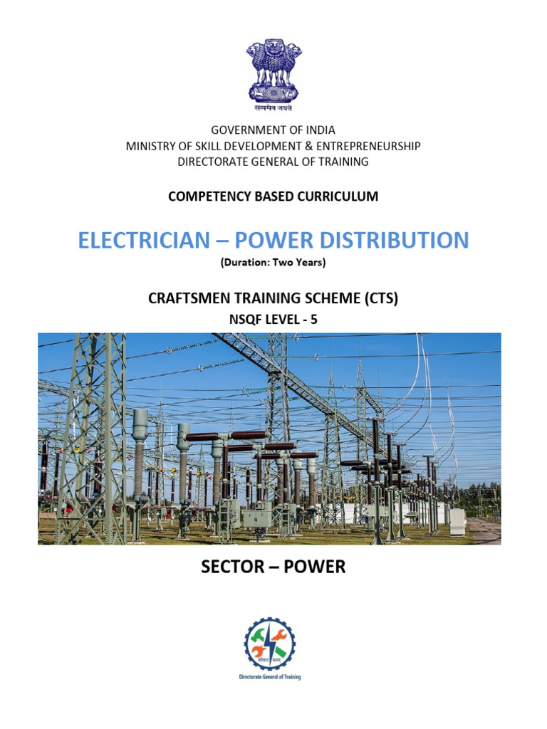 CTS Electrician-Power Distribution - CTS - NSQF-5 | PDF | Electric ...