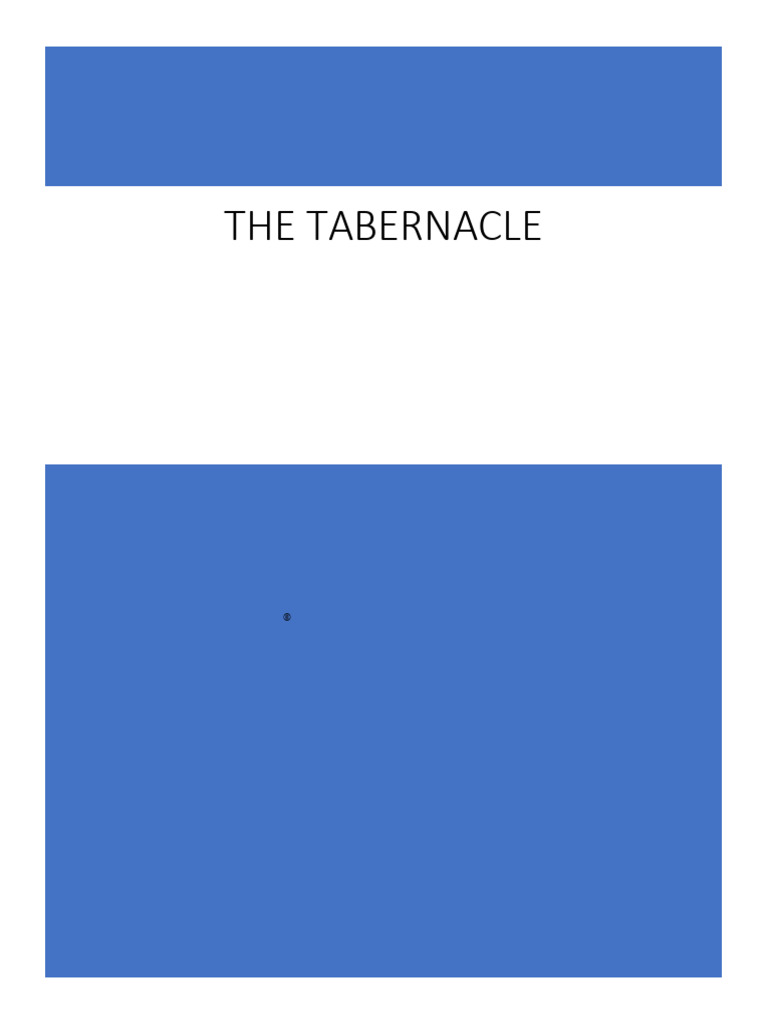 Tabernacle | PDF | Tabernacle | Book Of Exodus