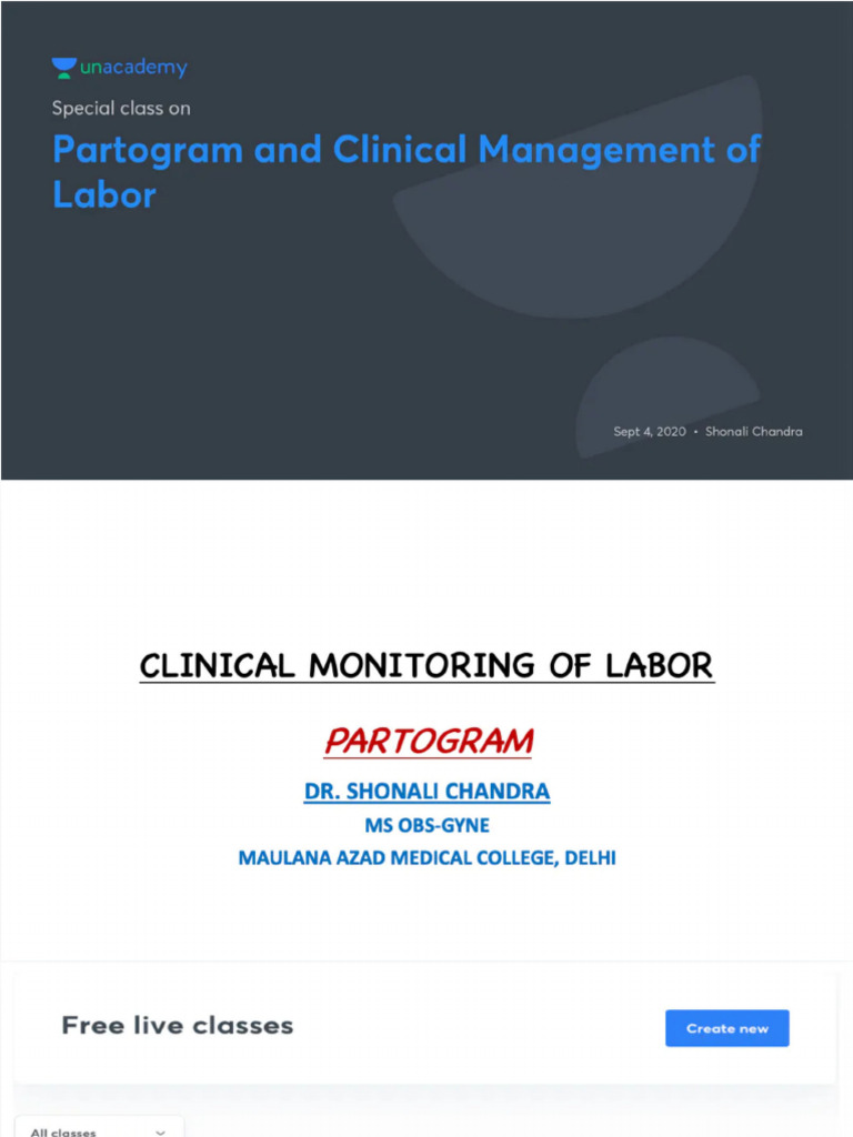 Partogram and Clinical Management of Labor No Anno | PDF