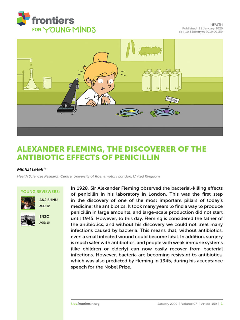 Alexander Fleming The Discoverer of The Antibiotic | PDF ...