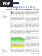 Semi-Structured Interview: A Methodological Re Ection On The ...