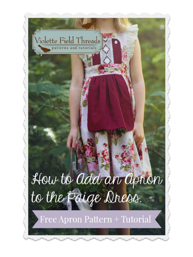 Paige Apron Add-On PDF Pattern | PDF | Seam (Sewing) | Sewing