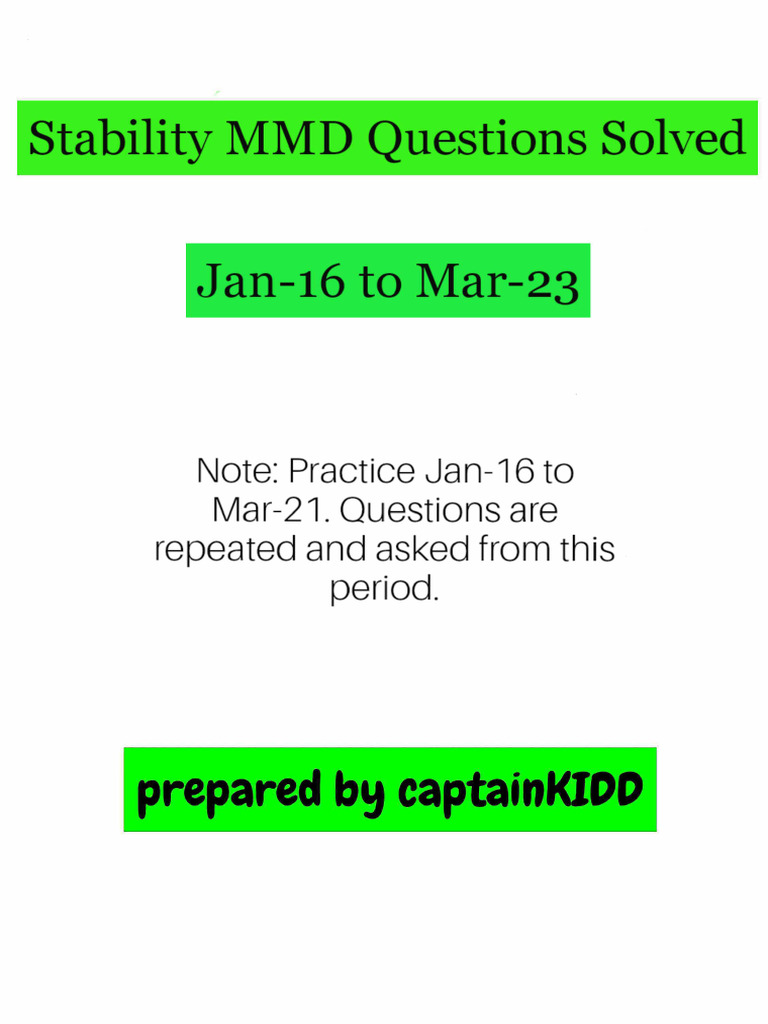 MMD Stab Qstn & Anwr Jan16-Mar23 | PDF