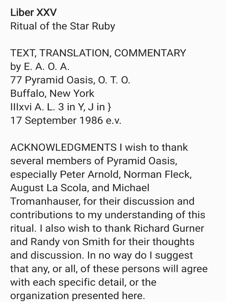 Stein's Notes On Liber XXV - 250122 - 121745 | PDF