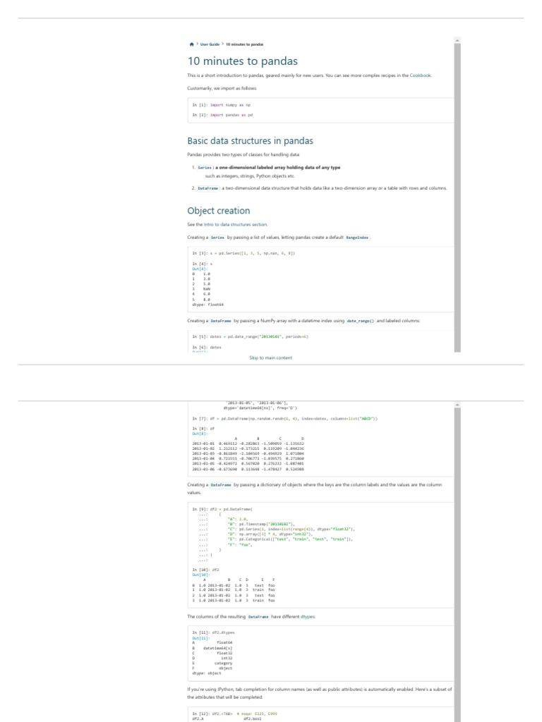 Introduction to Pandas Basics | PDF | Computer Programming | Computer Data
