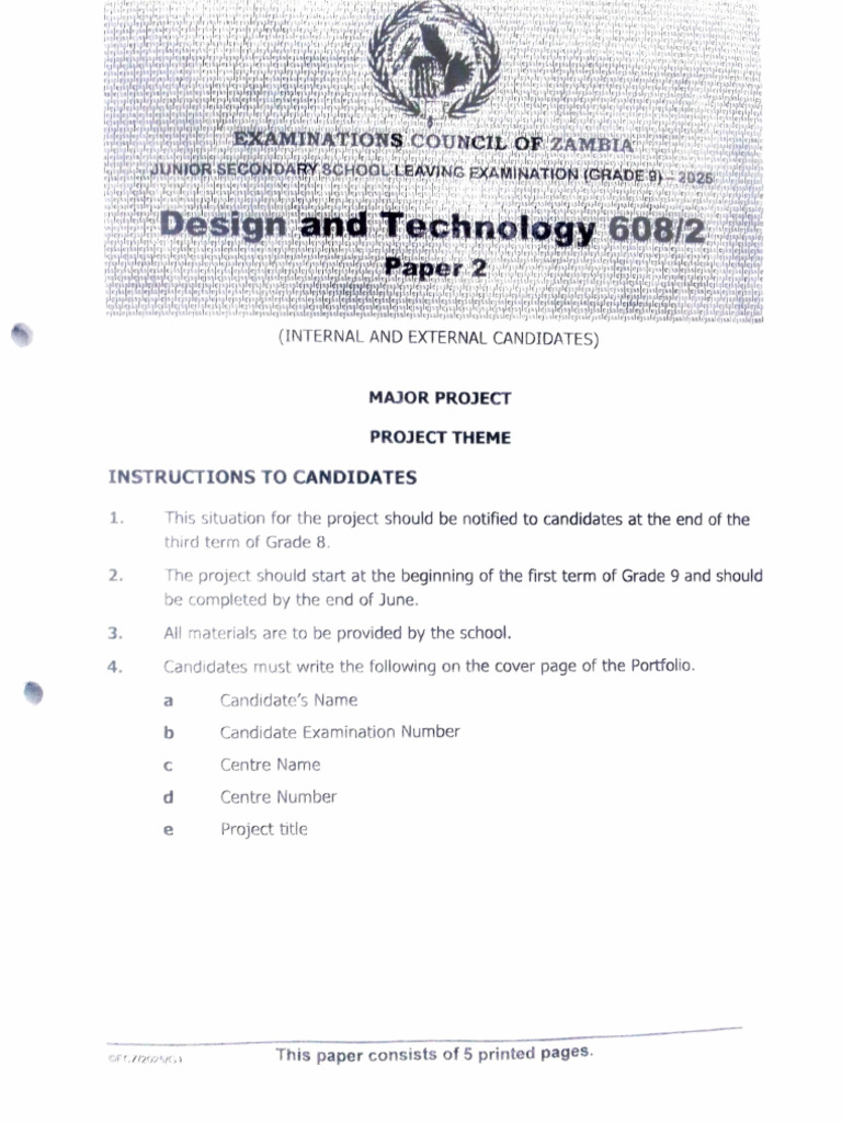 2025-2026 G9 Major Project | PDF