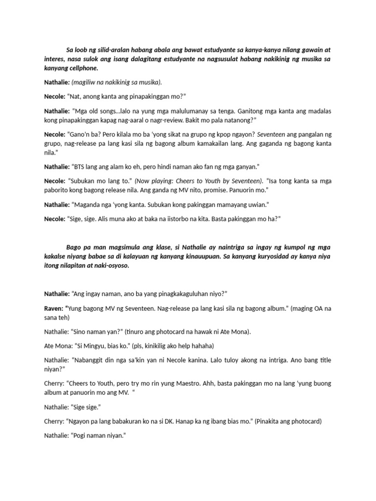 Iskrip Sa Dula-Dulaan - Fili8 | PDF