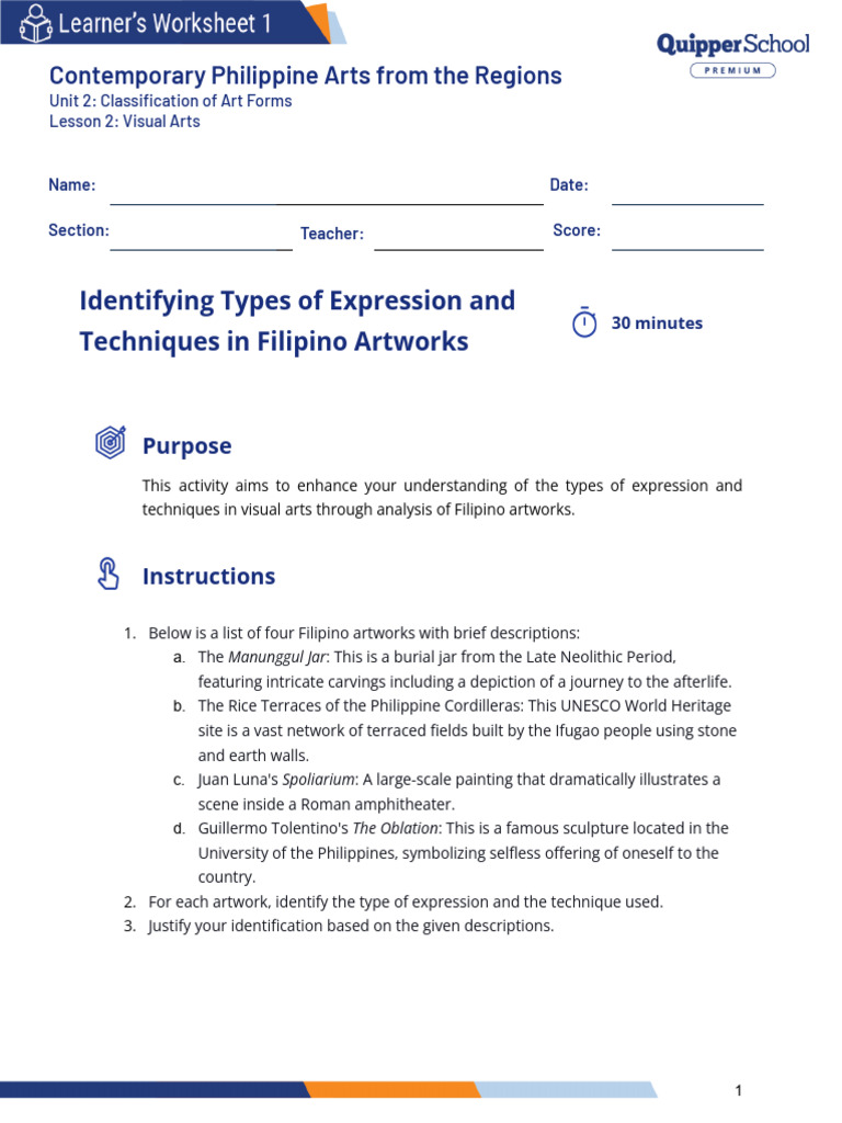CPAR-11_12-Q3-0202-Visual-Arts-SW1 | PDF | Knowledge
