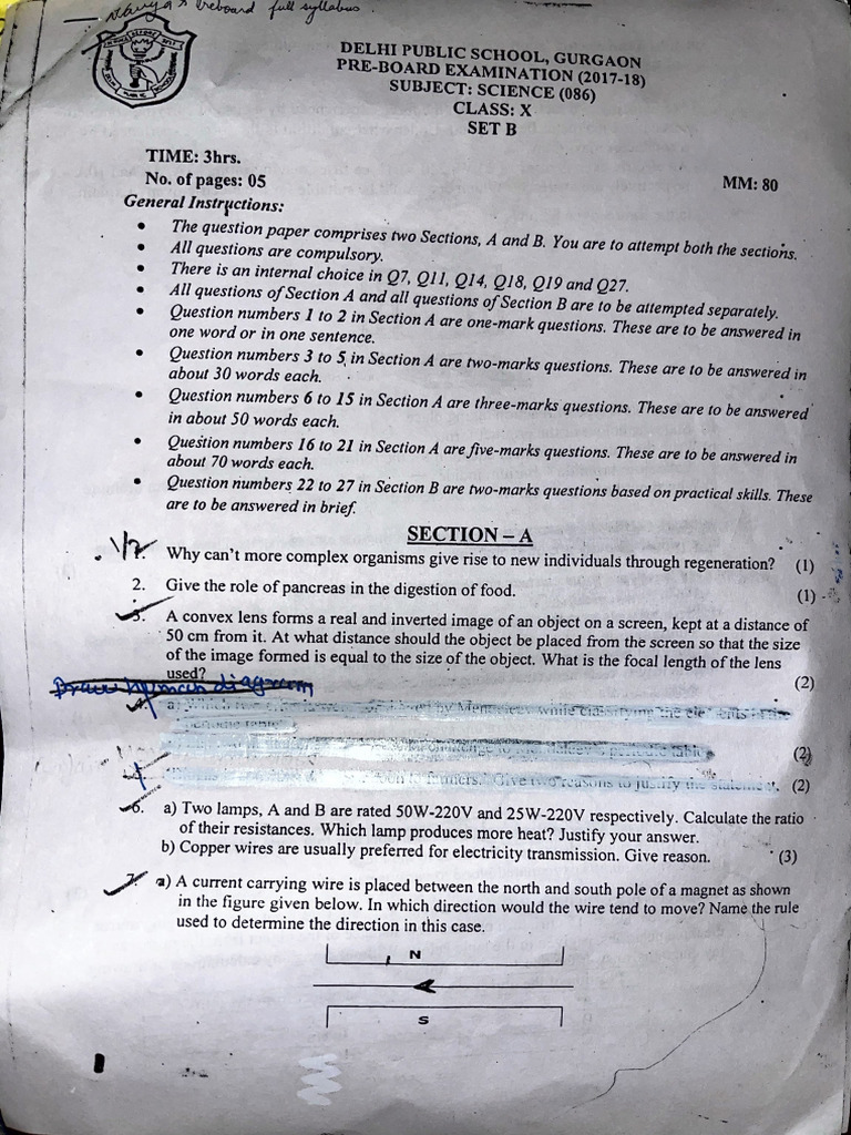 Science Practice Paper | PDF