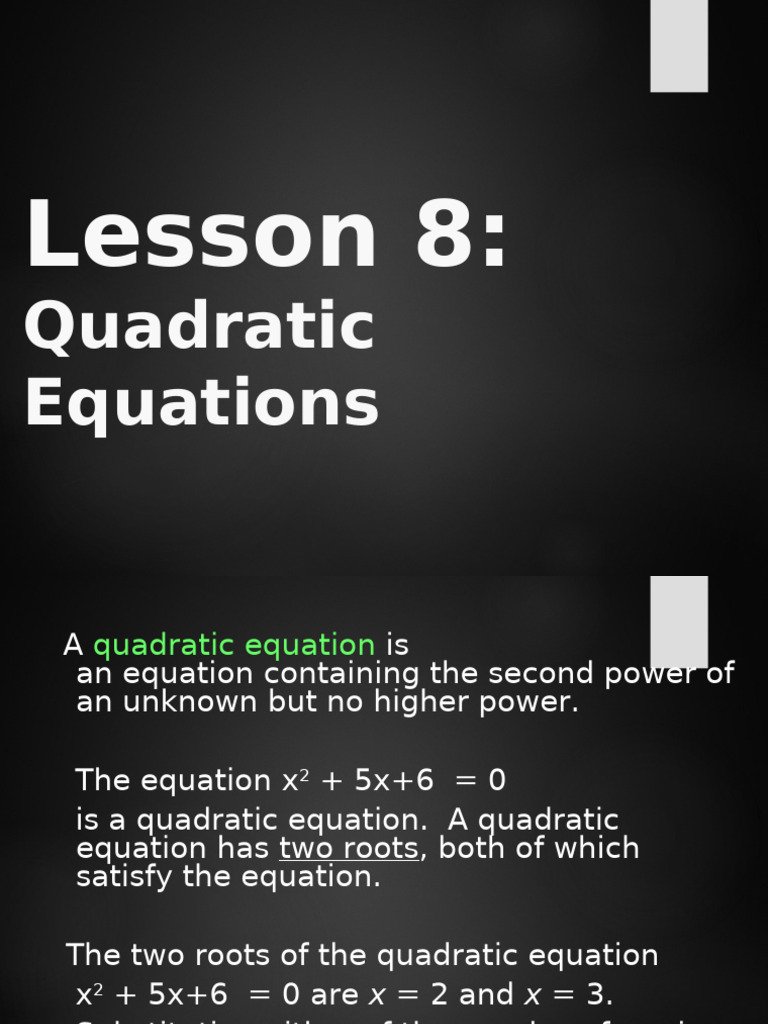 Understanding Quadratic Equations | PDF | Quadratic Equation | Equations