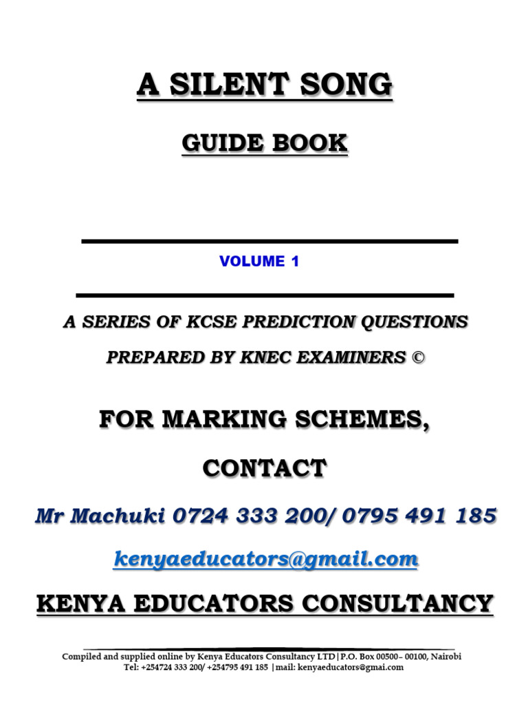 A SILENT SONG GUIDE BOOK SAMPLE | PDF