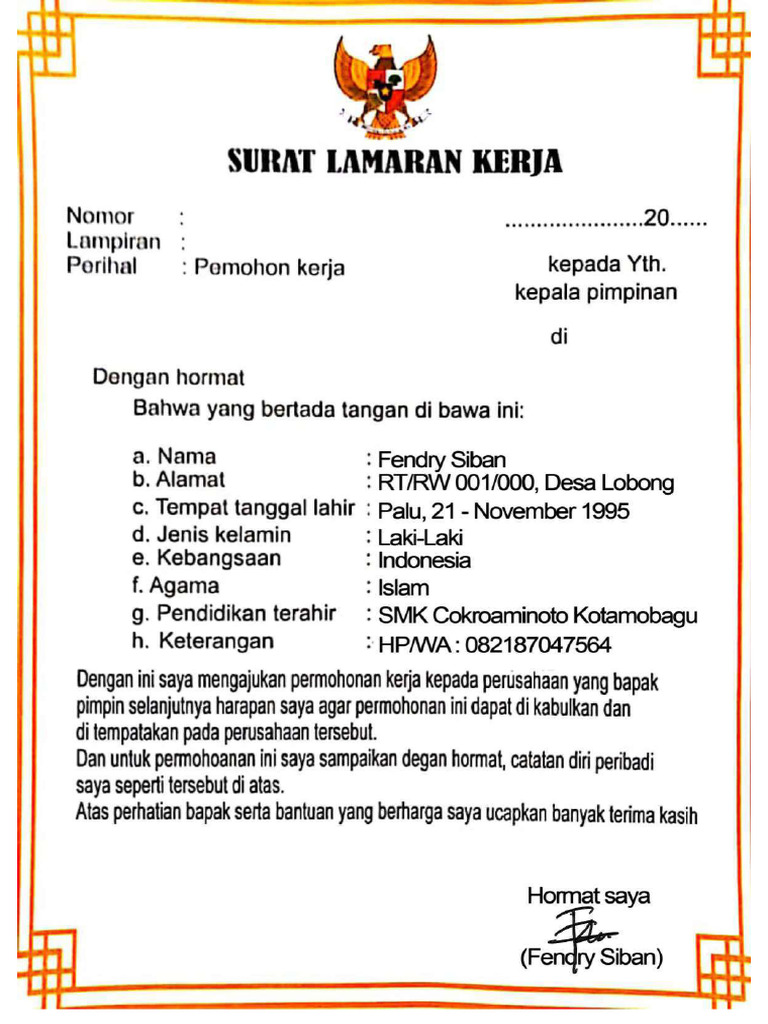 Cv Fendry Siban-1 | PDF