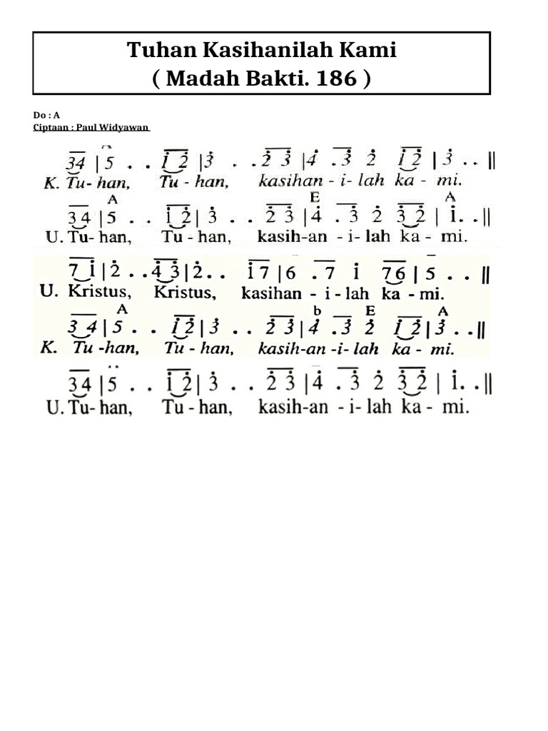 Ordinarium Keroncong Diatonis | PDF