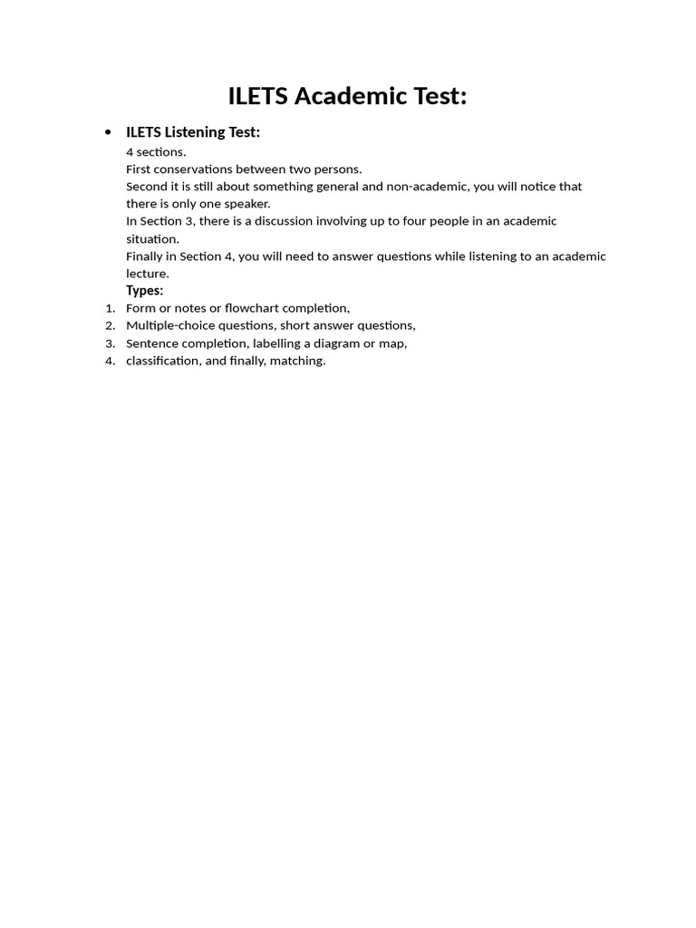 ILETS Academic Test | PDF