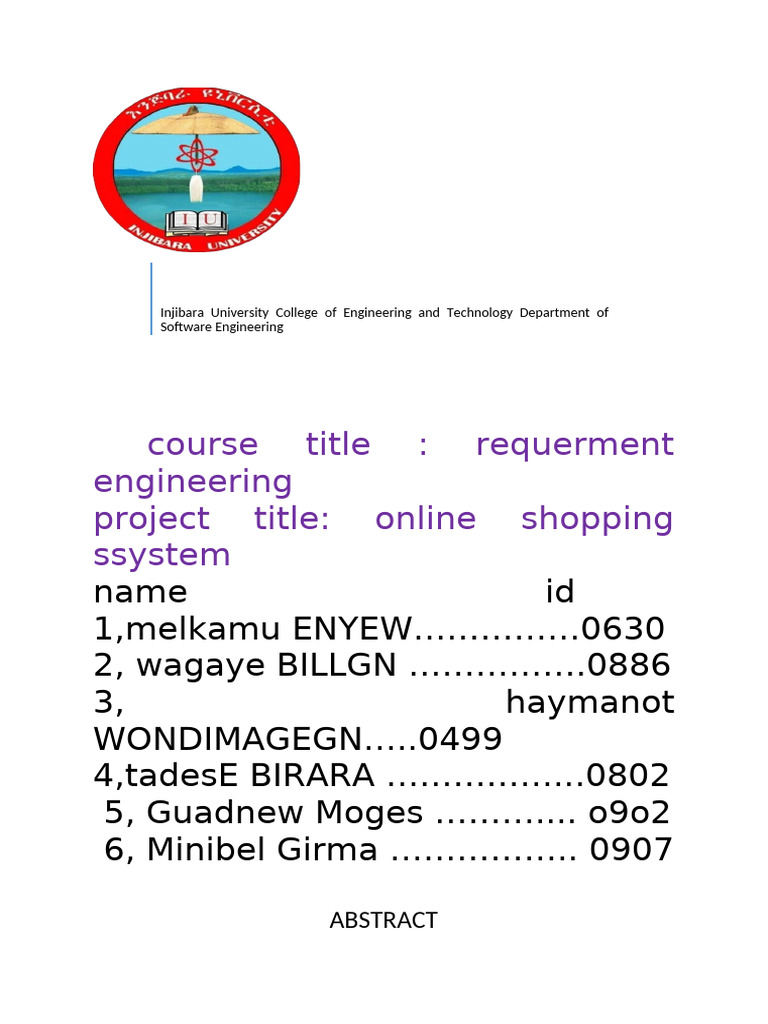 Requirment Group Project PDF | PDF | Databases | World Wide Web